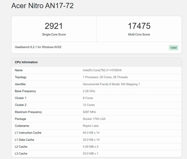 Descubre el sorprendente Intel Core i7-14700HX con 20 núcleos: ¡Supera ...