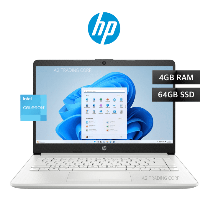 HP 14" Laptop, Intel Celeron N4120, 4GB RAM, 64GB eMMC, Windows 11 Home - Silver - Comprar Magazine