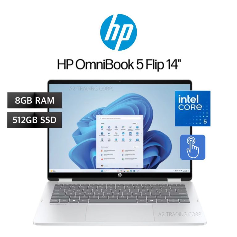 HP OmniBook 5 Flip 2-in-1 14" 2K Touchscreen Laptop, Intel Core 5- 120U ...