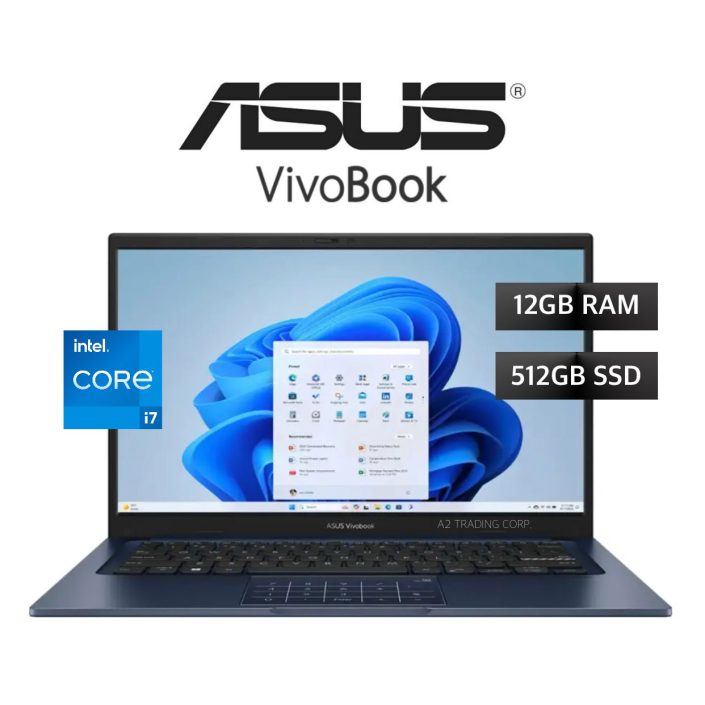 ASUS Vivobook 14 14" FHD Laptop, Intel Core i7-1355U, 12GB RAM, 512GB ...