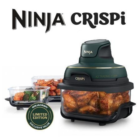 Ninja Crispi Portable Glass Air Fryer & Cooking System - Bundle ...