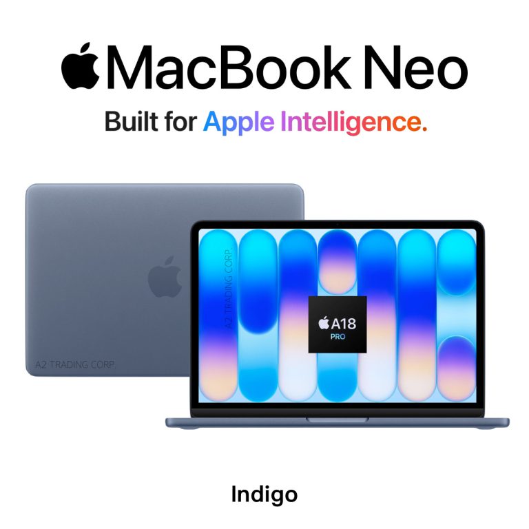 Apple MacBook Neo 13”, A18 Pro chip, 8GB RAM, 256GB SSD - Indigo ...